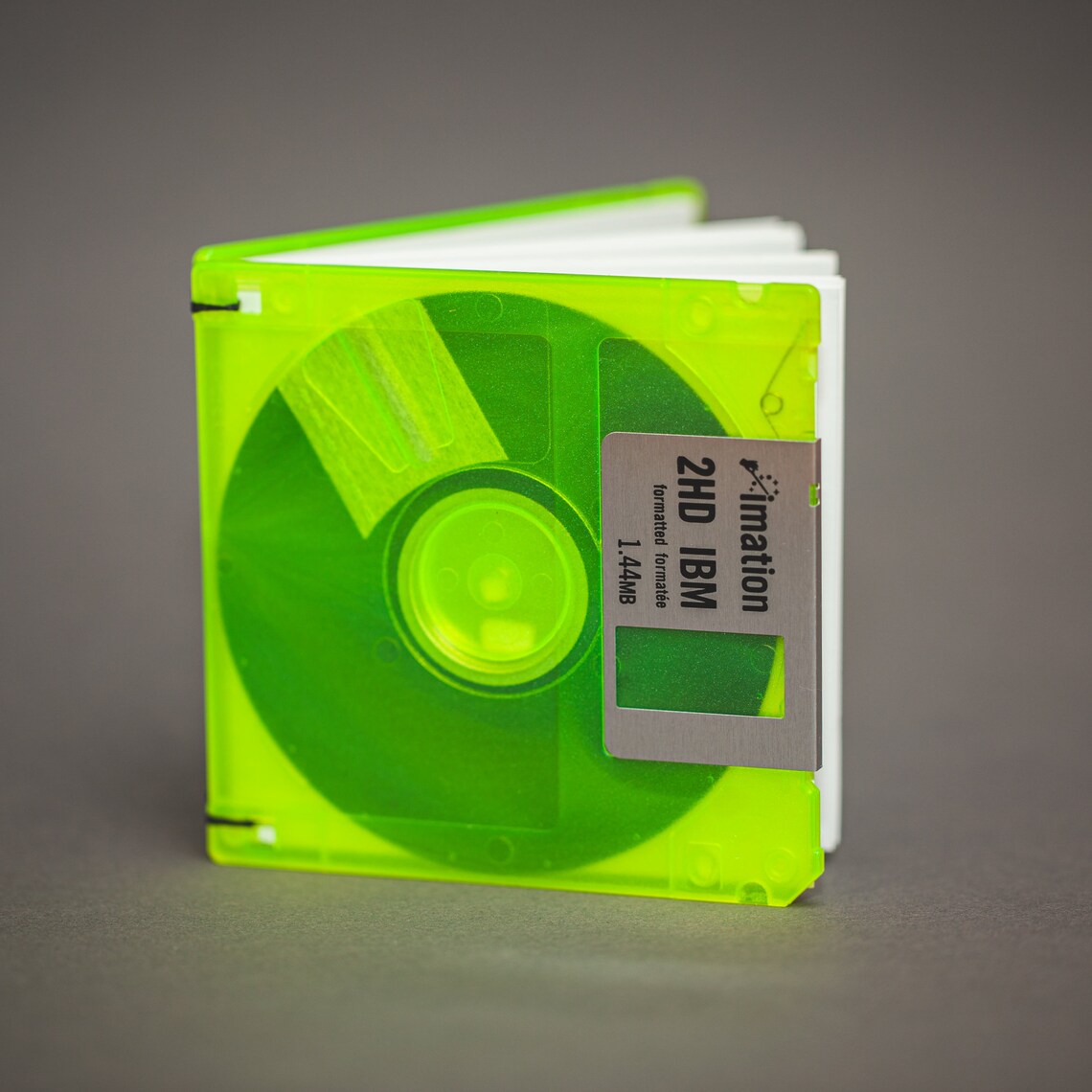 Floppy Disk Notebook, Retro Neon Handbound Book, Geek Gift - Etsy