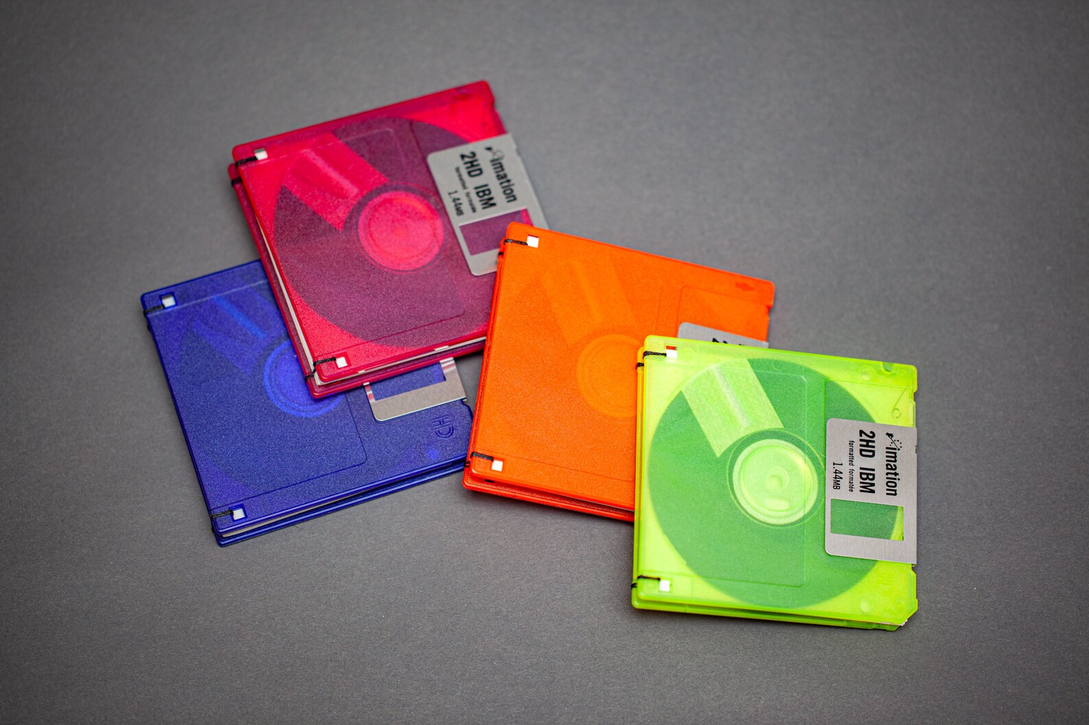 Retro Neon Floppy Disk Book, Handbound Book, Hardbound Book, Blank Page ...