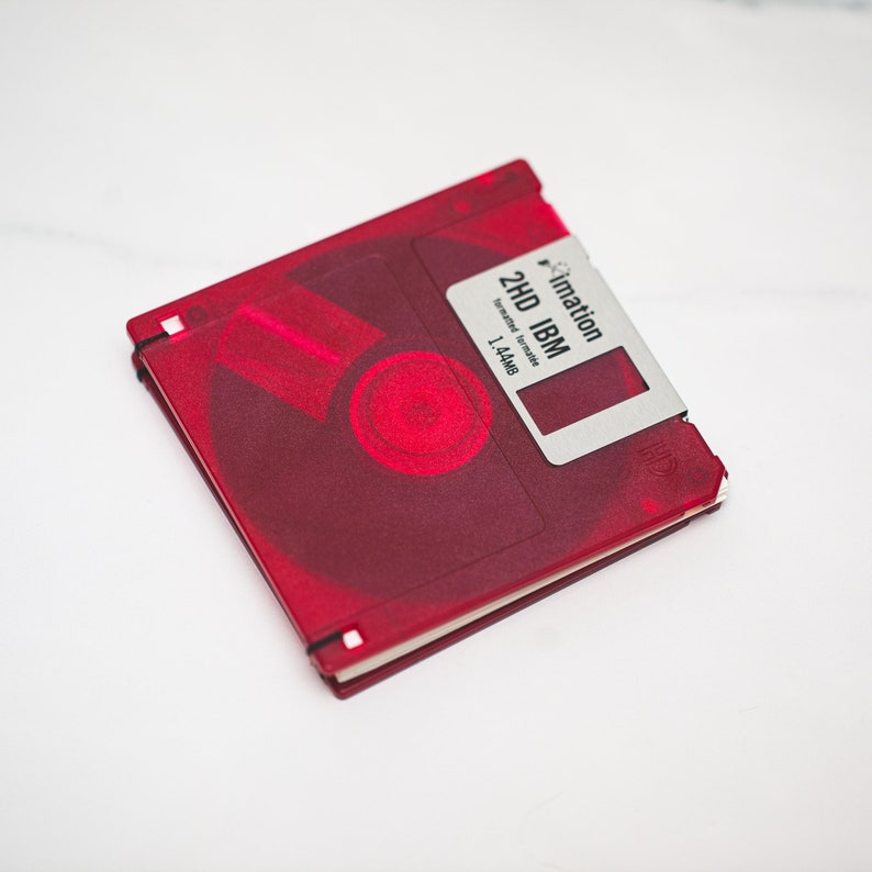 Floppy Disk Notebook, Retro Neon Handbound Book, Geek Gift - Etsy