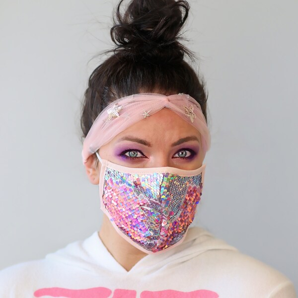 Sequin Mask - Etsy