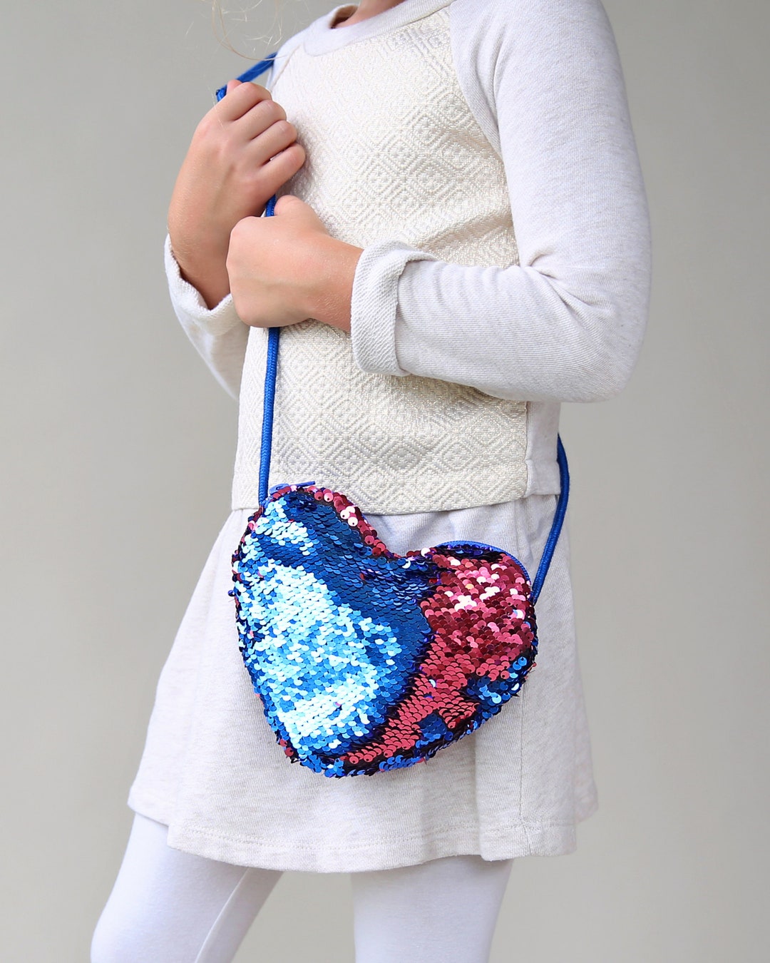 Heart Sequin Purse - Flip Sequin Heart Bag - Girls Heart Purse ...