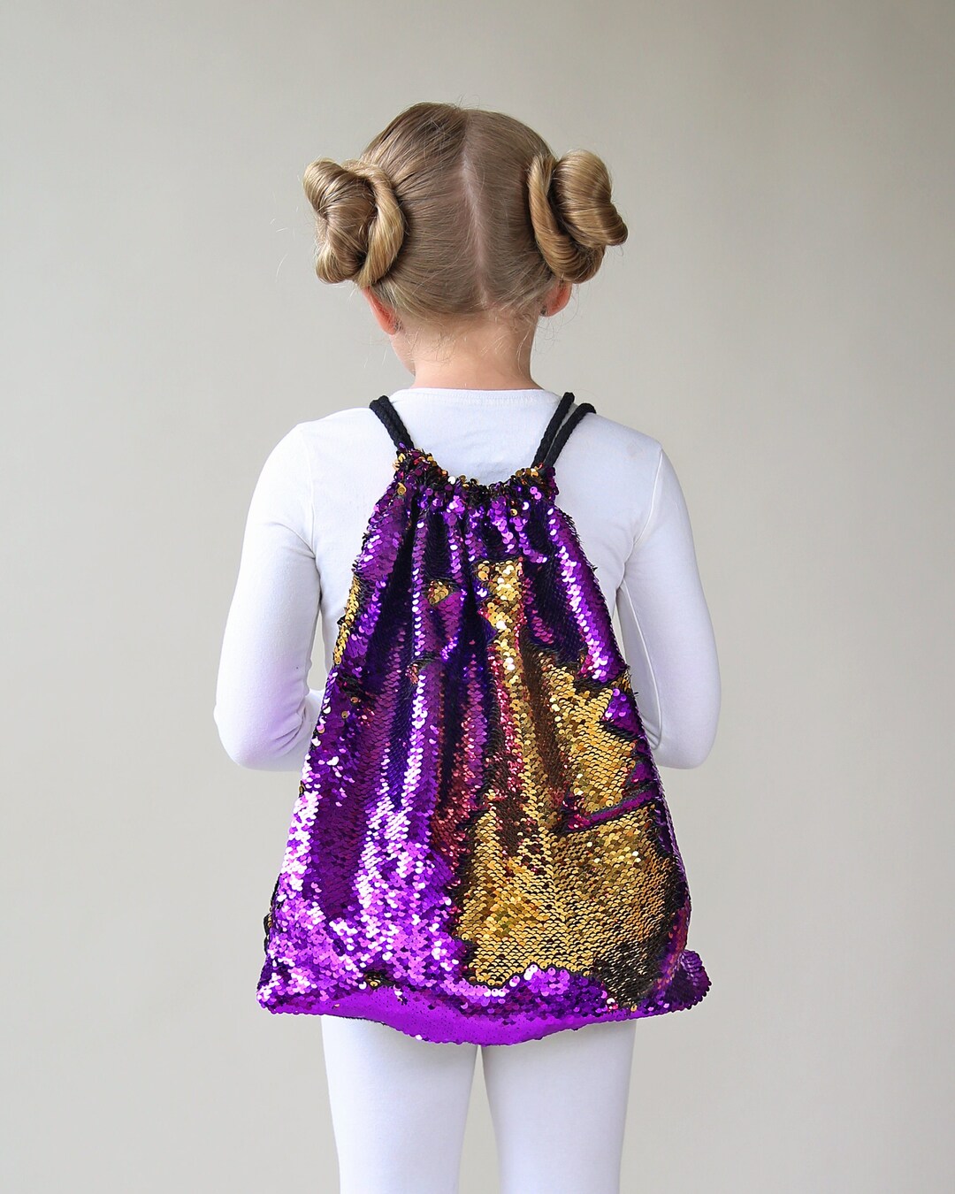 Purple and Gold Sequin Backpack - Sequin Backpack - Sequin Bag ...