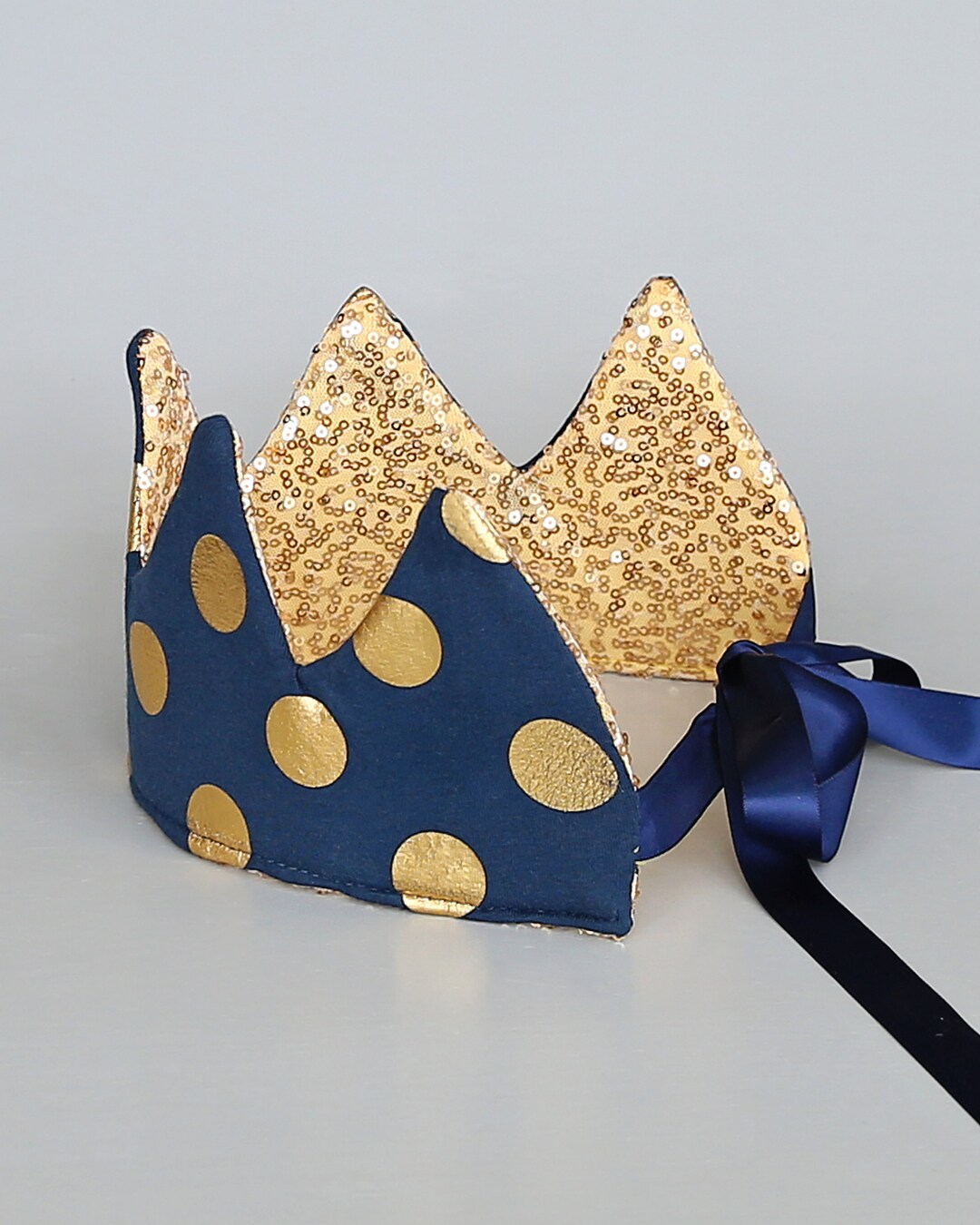 Navy Dress up Crown - Sequin Crown - Birthday Crown - Navy and Gold ...
