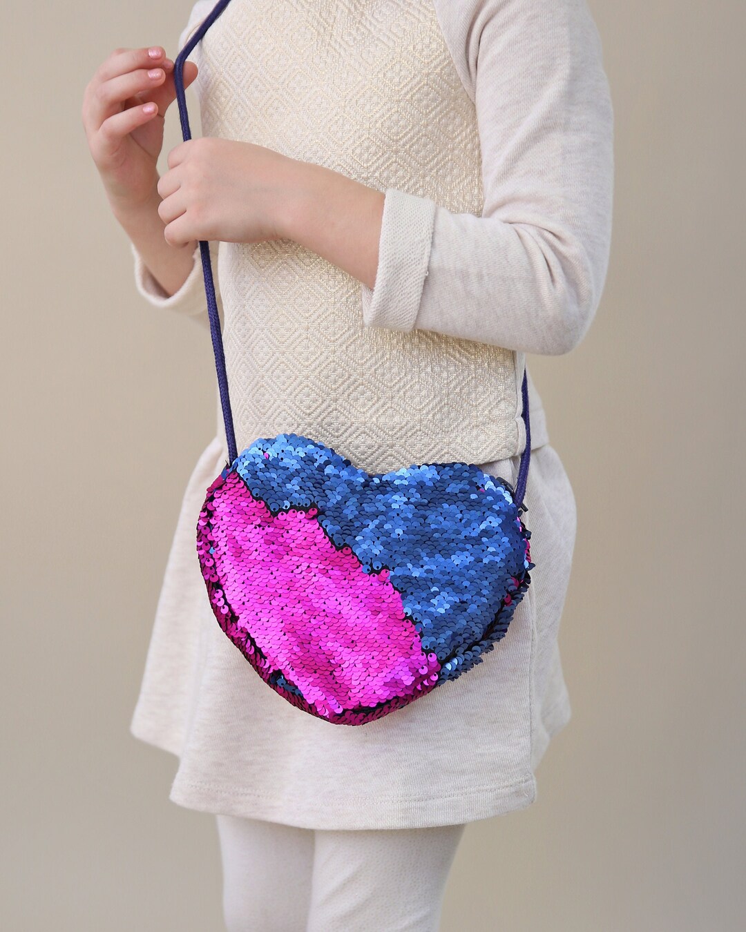 Heart Sequin Purse - Flip Sequin Heart Bag - Girls Heart Purse - Hot ...
