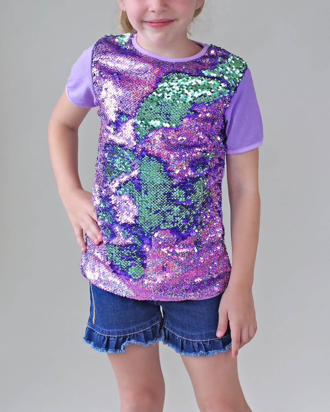 Girls Shirt Sizes 3-14, Girls Purple Shirt, Girls Green Shirt, Girls ...