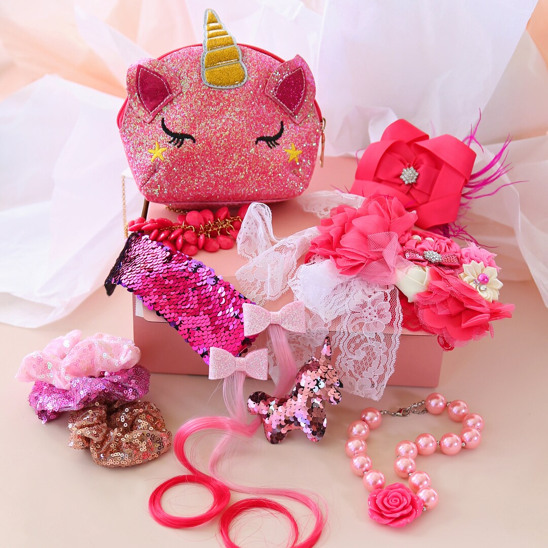 Pink Happy Birthday Box Gift Set- Valentines Gift Box, Kids Gift Basket ...