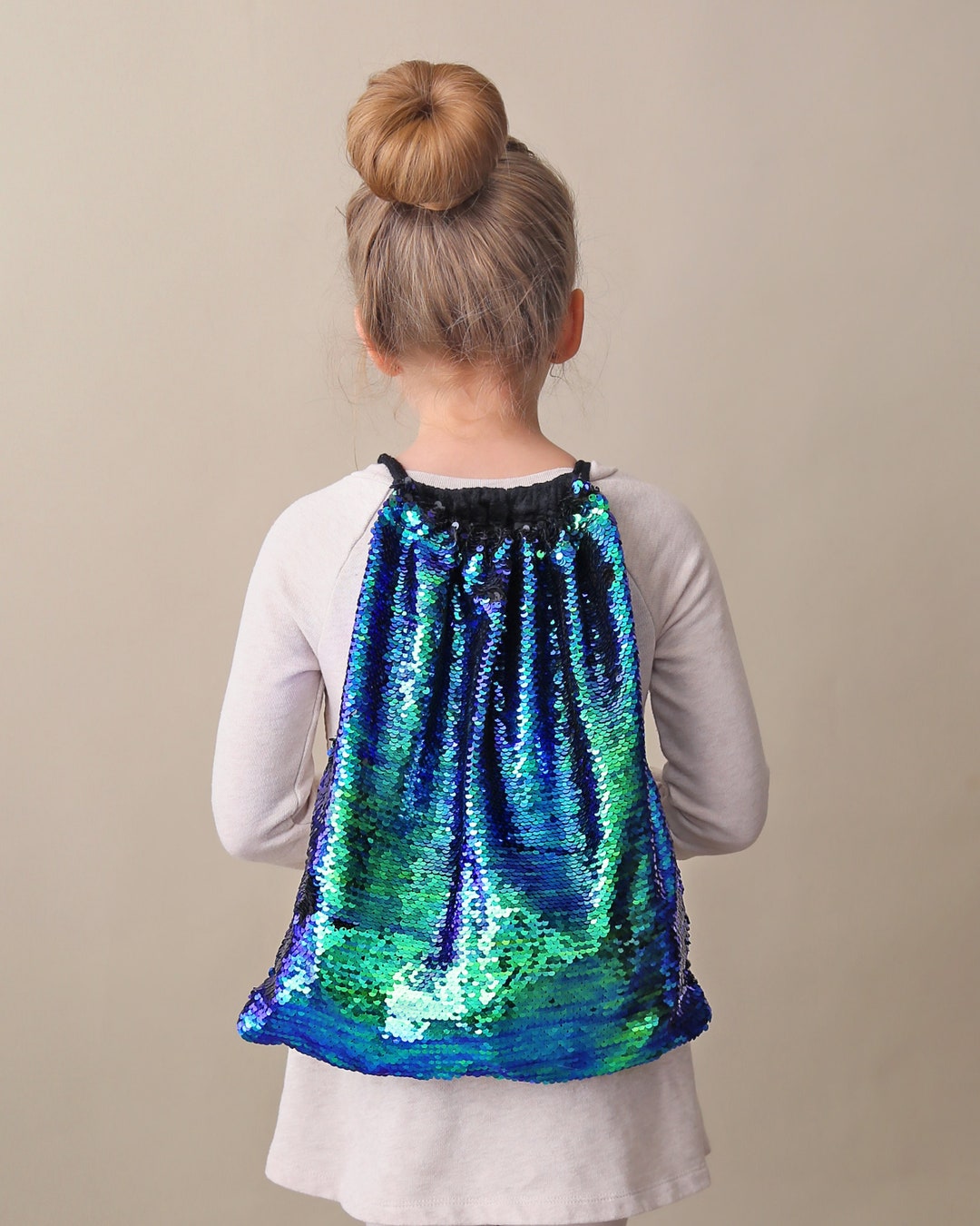Green Sequin Backpack - Sequin Backpack - Sequin Bag - Reversible ...