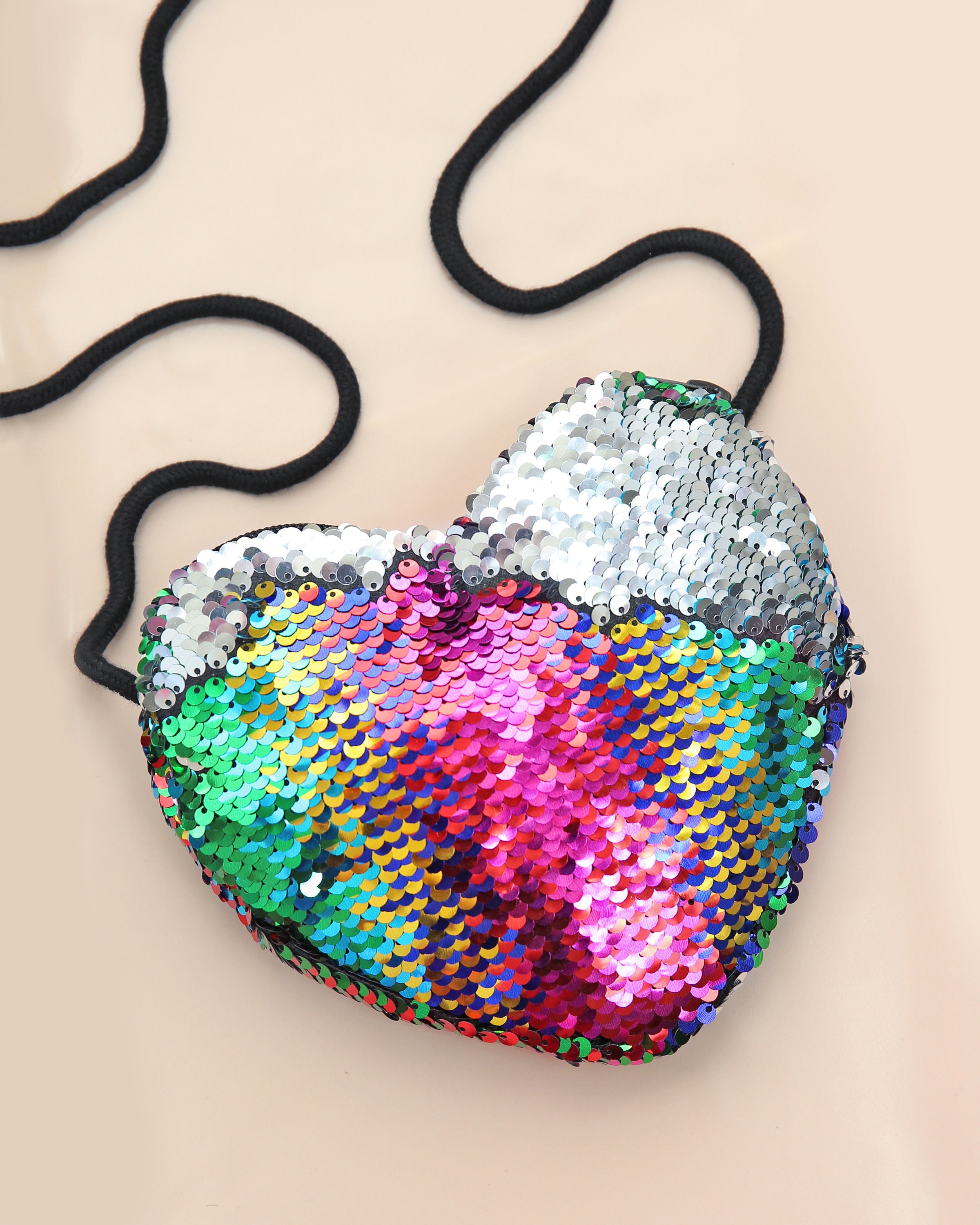 Heart Sequin Purse Flip Sequin Heart Bag Girls Heart Purse - Etsy