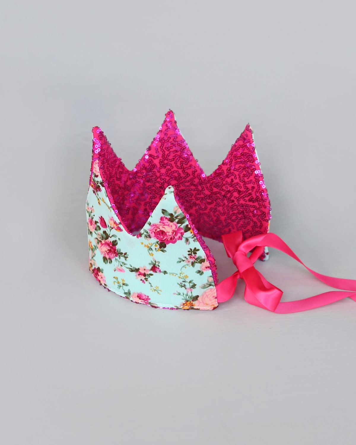Dress up Crown Sequin Crown Birthday Crown Hot Pink - Etsy
