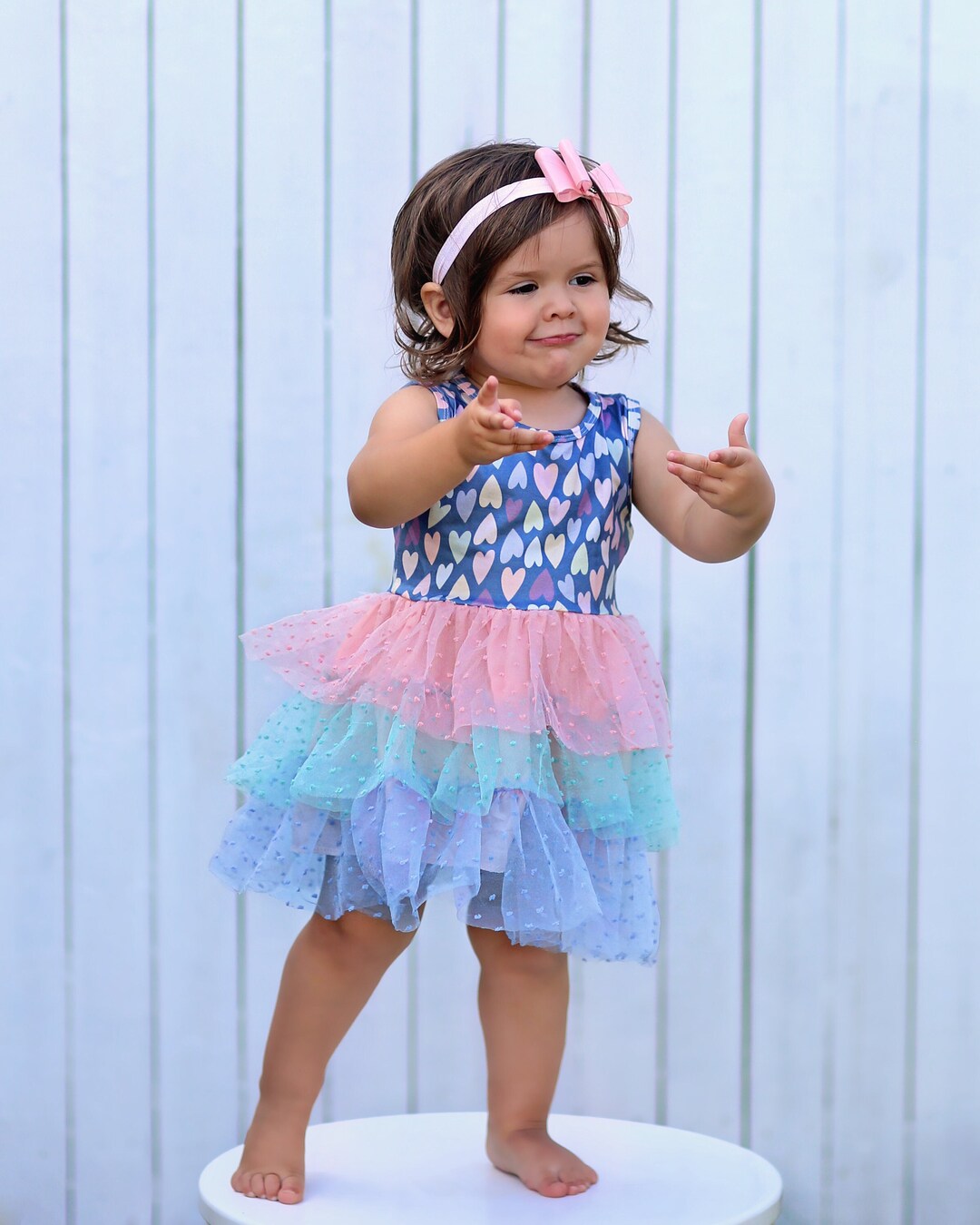 Tulle Flower Girl Dress Princess Birthday Outfits Fluffy Party Dress