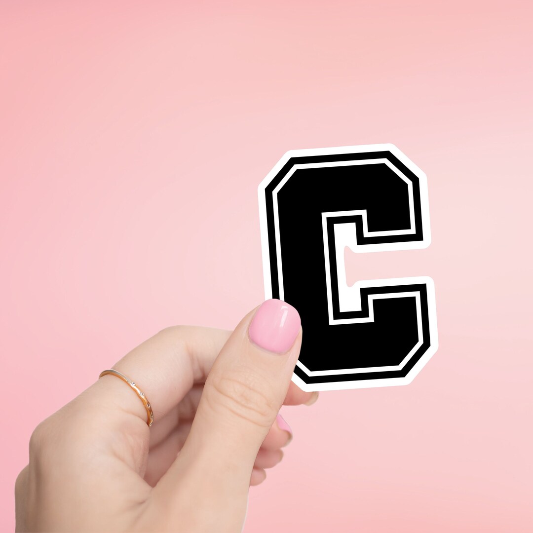 C Letter Sticker- Tumbler Sticker, Decal, Laptop Sticker, Water Bottle ...