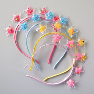 Clear Confetti Sequin Star Crown Headband- Star Headband, Headband ...