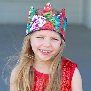 Purple Dress up Crown - Sequin Crown - Birthday Crown - Purple Floral ...