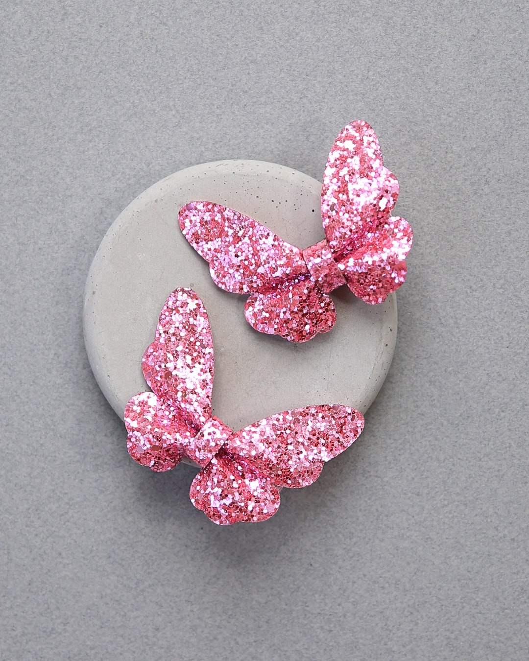 Girls Glitter Butterfly Clip Set -sequin Bow Clip, Butterfly Hair Clips ...