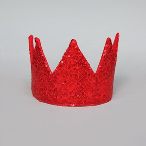 Red Roses Dress up Crown - Sequin Crown - Birthday Crown - Red Sequin ...
