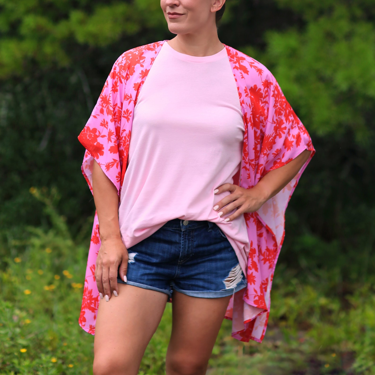 Matching Boho Kimono Floral Cardigans - Chic Floral Mom Me Set for ...