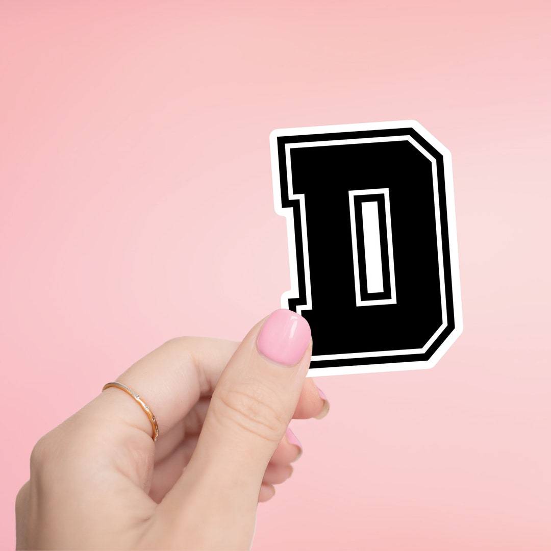 D Letter Sticker- Tumbler Sticker, Decal, Laptop Sticker, Water Bottle ...