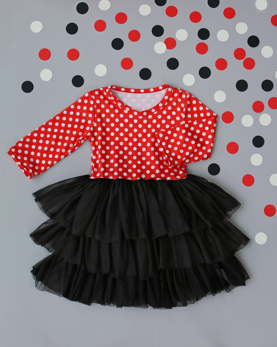 Red and Black Polka Dot Tutu Dress Girls Tutu Dress Polka - Etsy