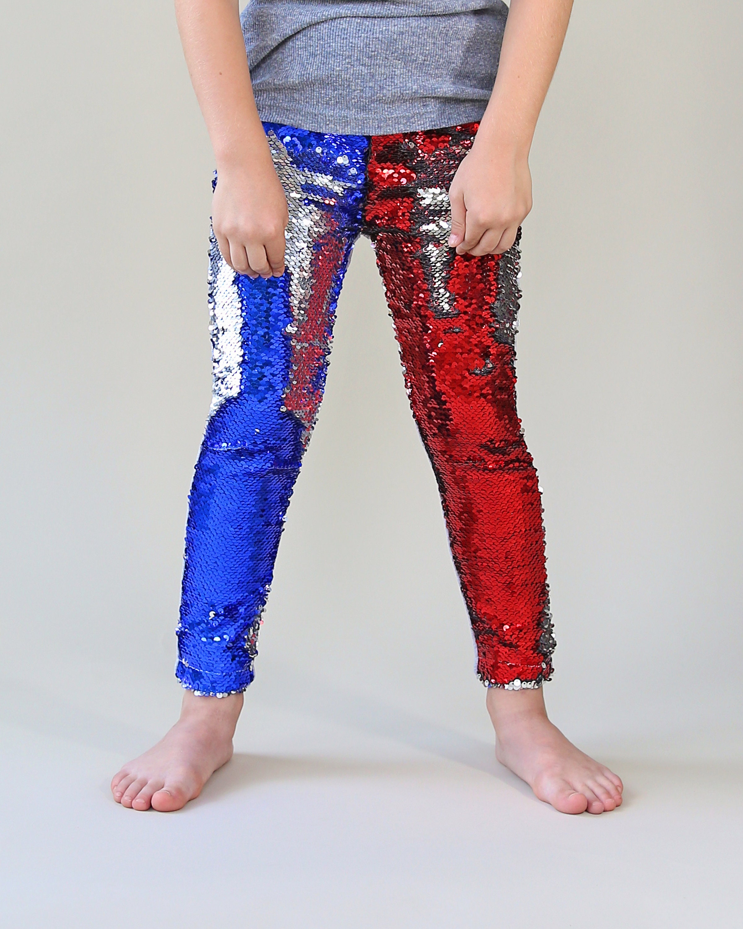 Americana Reversible Sequined Pants Flip Sequin Pants - Etsy
