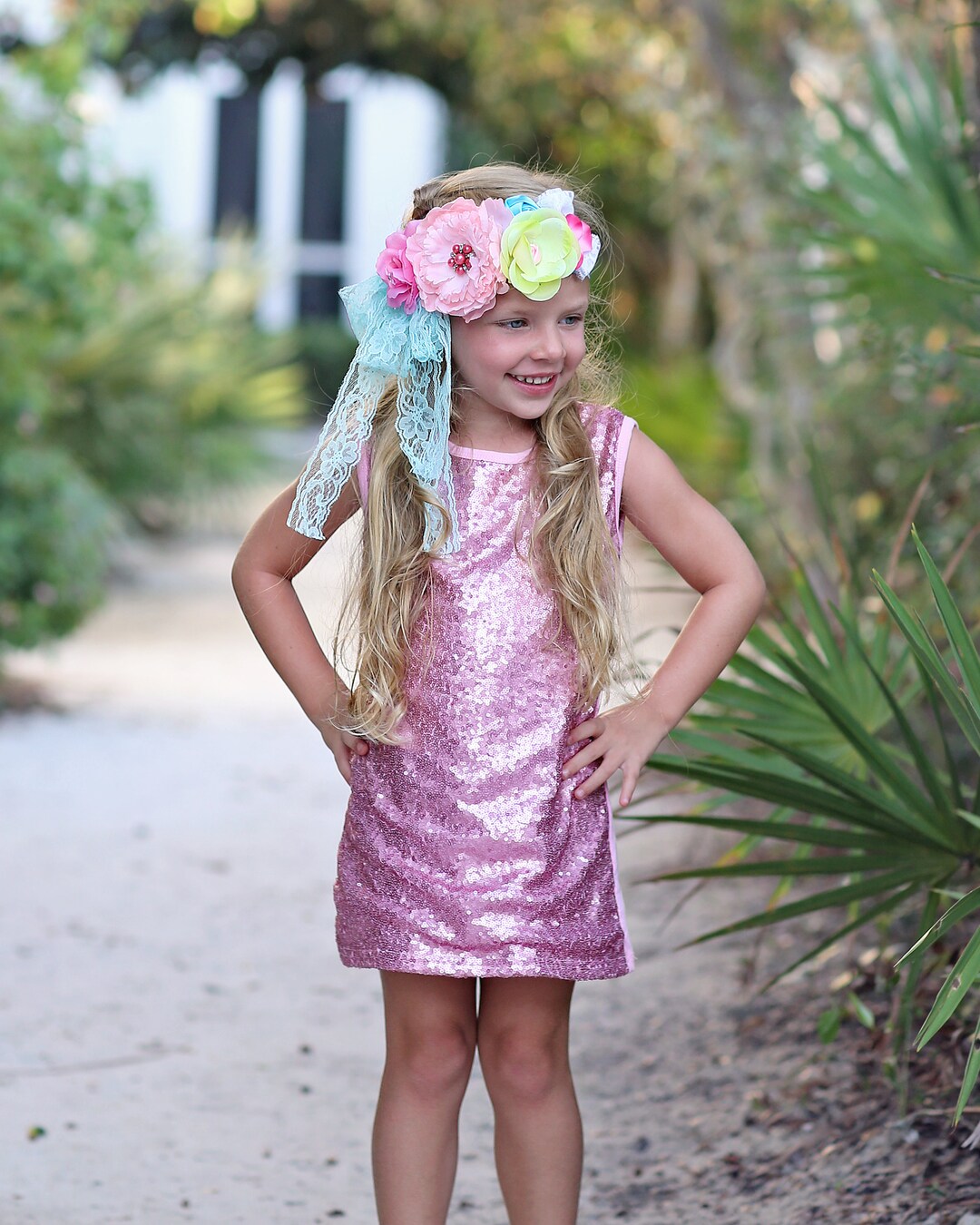 Girls Sequin Pink Tunic Dress - Pink Sequin Tunic -sequin Shift Dress ...