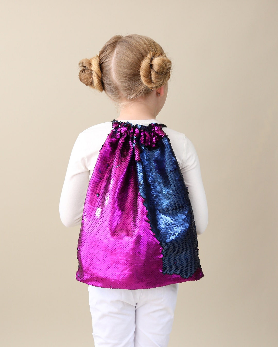 Navy and Hot Pink Sequin Backpack - Sequin Backpack - Sequin Bag ...