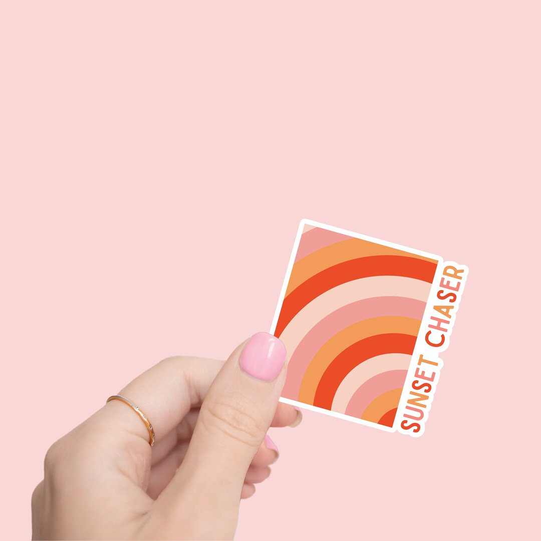 Sunset Chaser Sticker- Tumbler Sticker, Decal, Laptop Sticker, Water ...