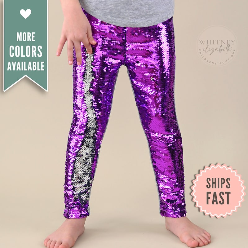 Sequin Pants Purple - Etsy