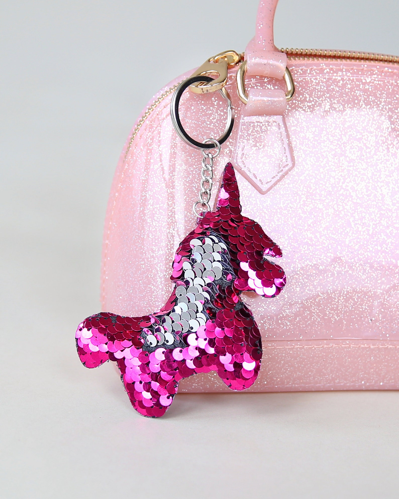 Hot Pink Unicorn Keychain Sequin Keychain Hot Pink Sequin - Etsy France