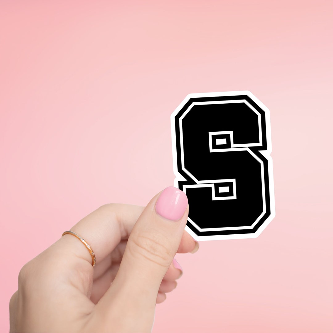 S Letter Sticker- Tumbler Sticker, Decal, Laptop Sticker, Water Bottle ...