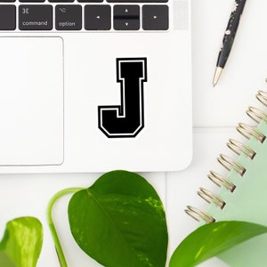 J Letter Sticker- Tumbler Sticker, Decal, Laptop Sticker, Water Bottle ...