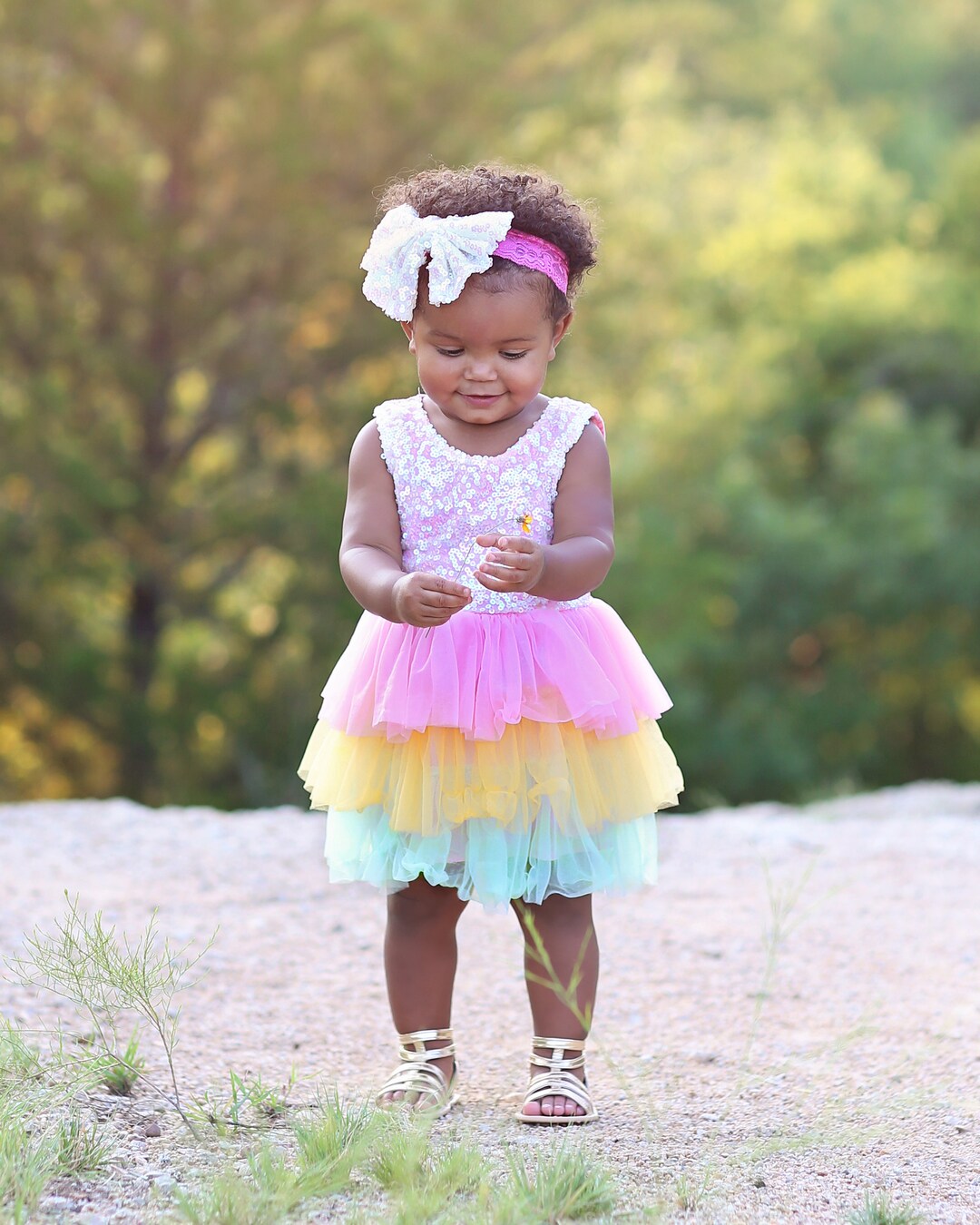 Girls Birthday Tutu Dress Layered Tulle Princess Outfit for Toddlers ...
