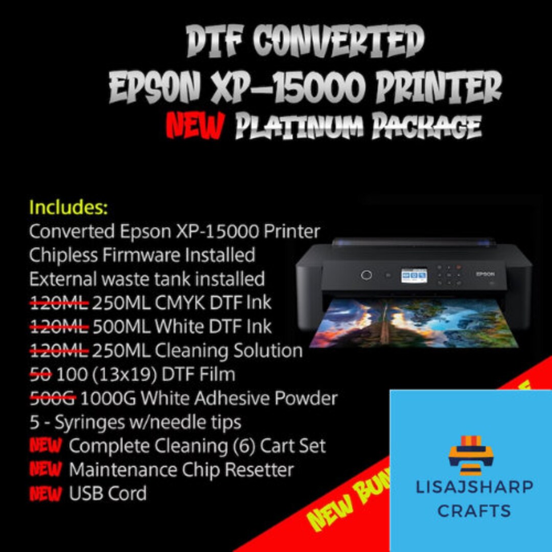Direct to Film Printer, DTF Converted Epson XP-15000 Printer, DTF ...