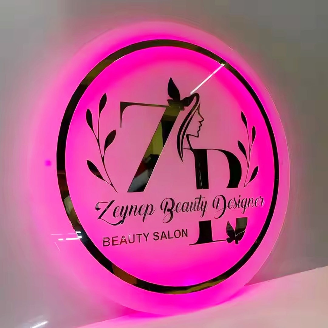 Custom Acrylic Backlit Business Sign Wall, Acrylic Name Custom Wall ...