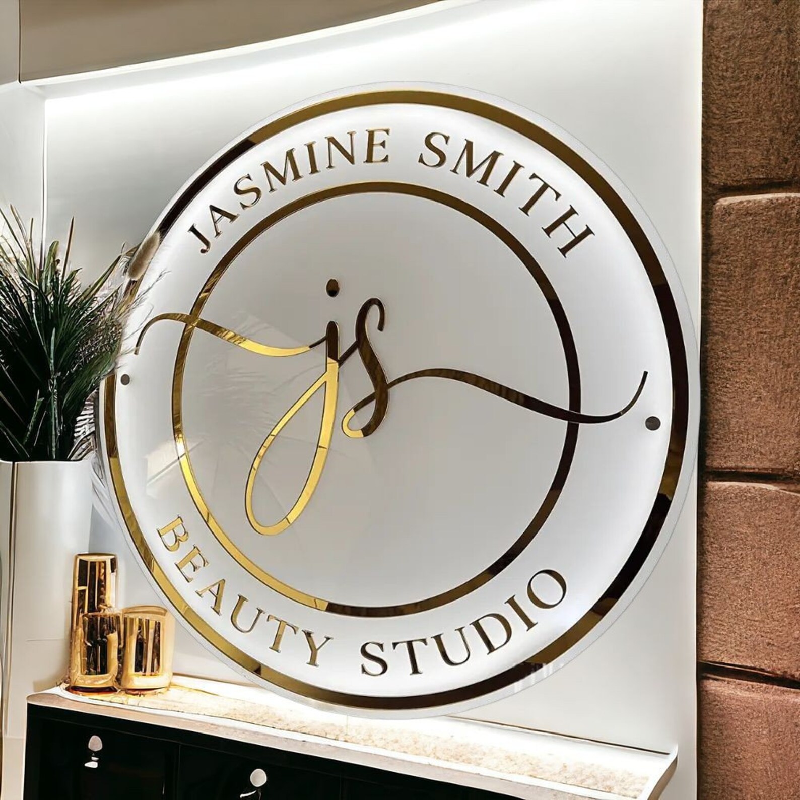 Custom Acrylic Backlit Business Sign Wall, Acrylic Name Custom Wall ...