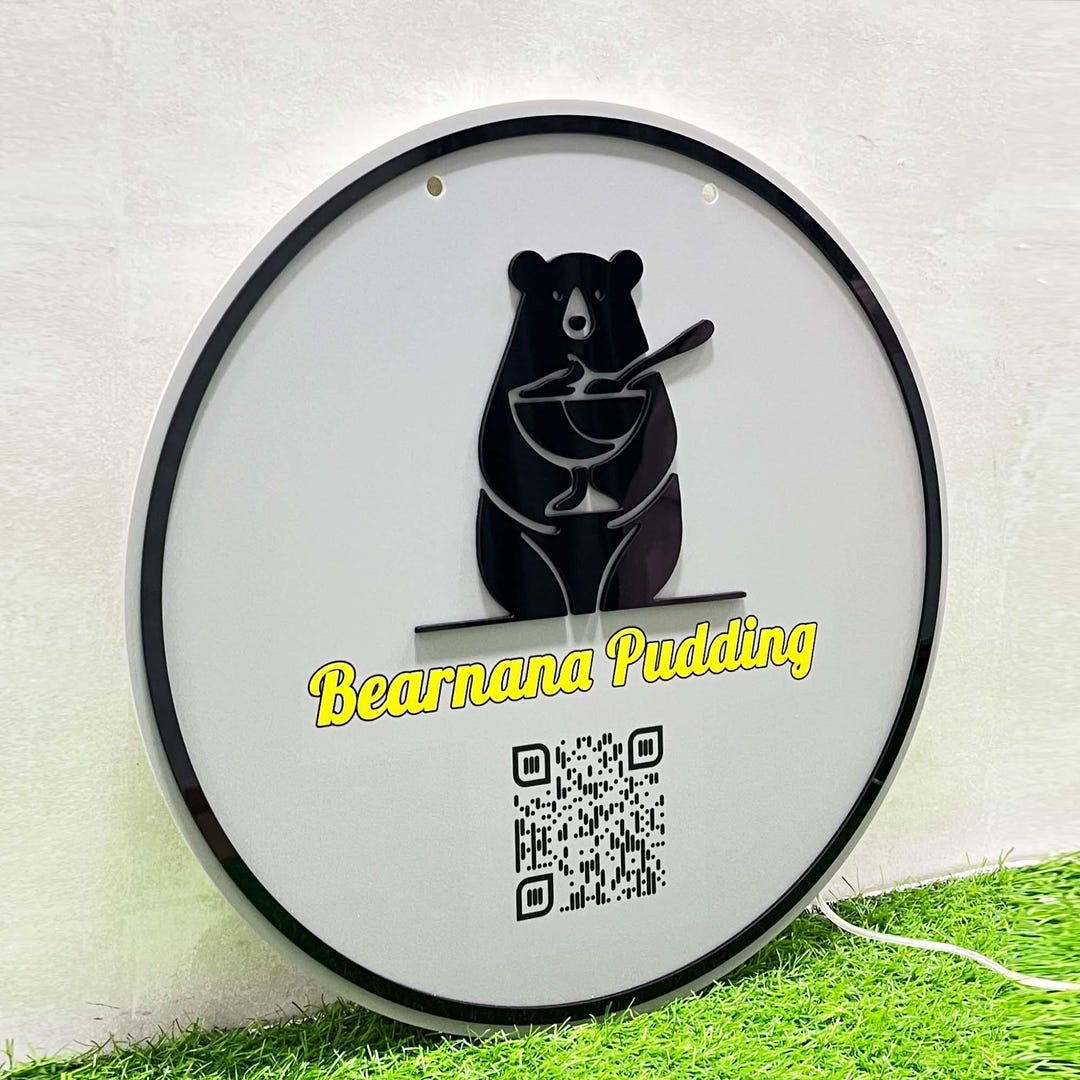 3D Custom Acrylic QR Code Sign, Acrylic Name Business Logo Sign, Custom ...