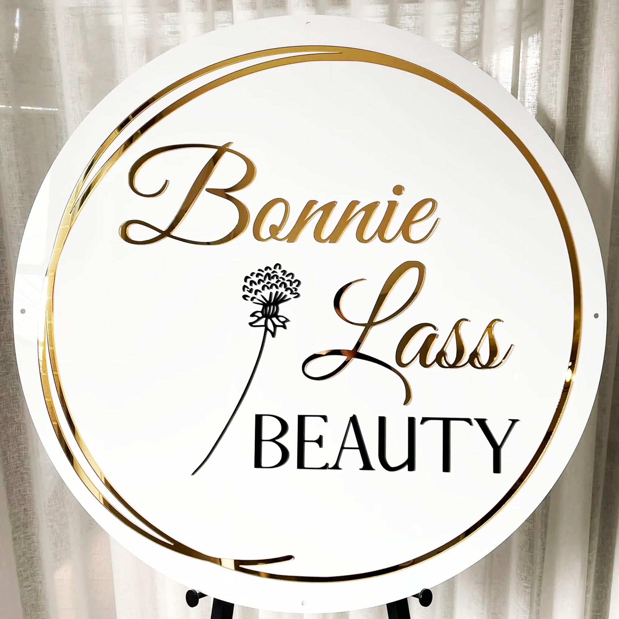 Custom Round Acrylic Logo Sign, Custom 3D Acrylic Business Sign, Round ...