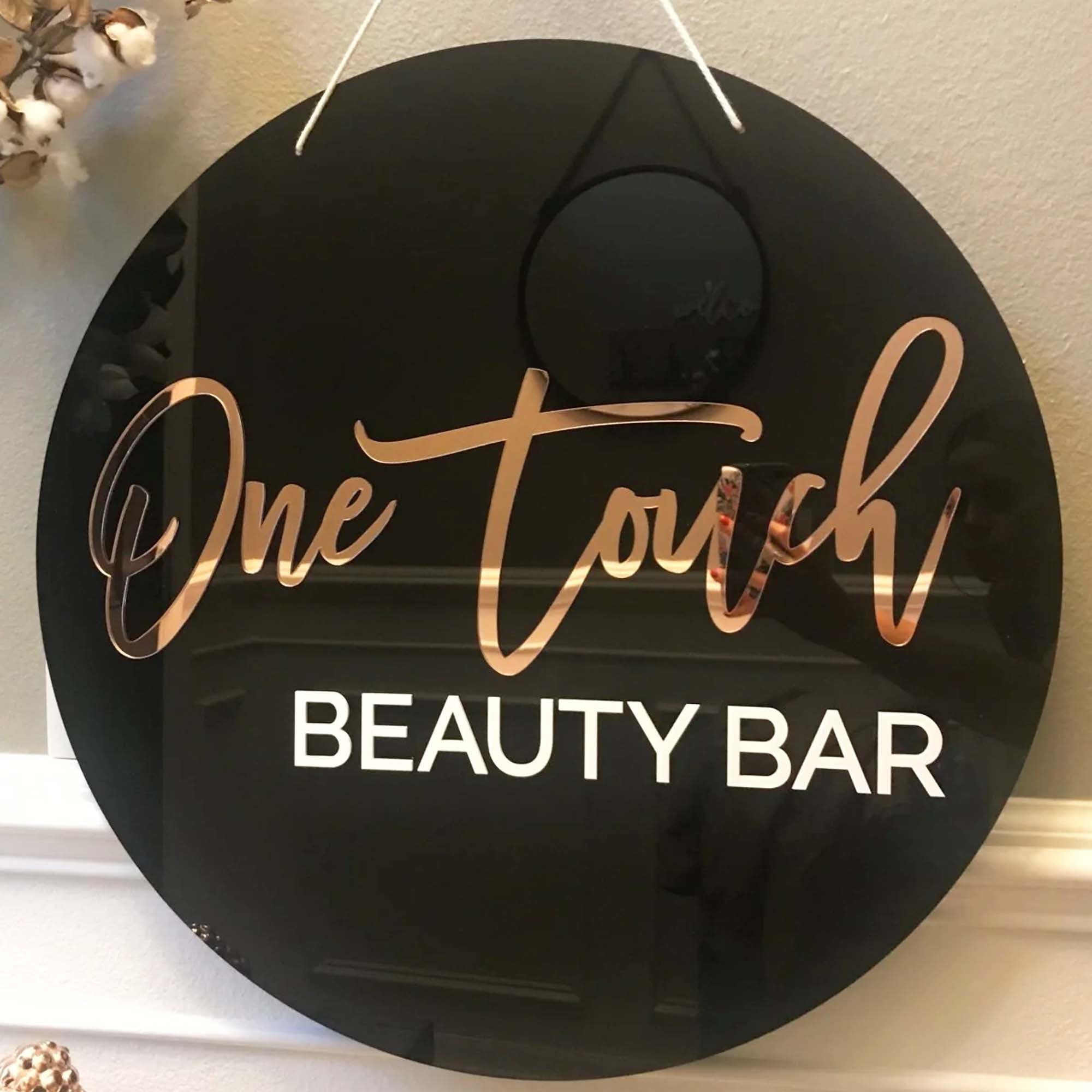 Custom Round Acrylic Logo Sign, Custom 3D Acrylic Business Sign, Round ...