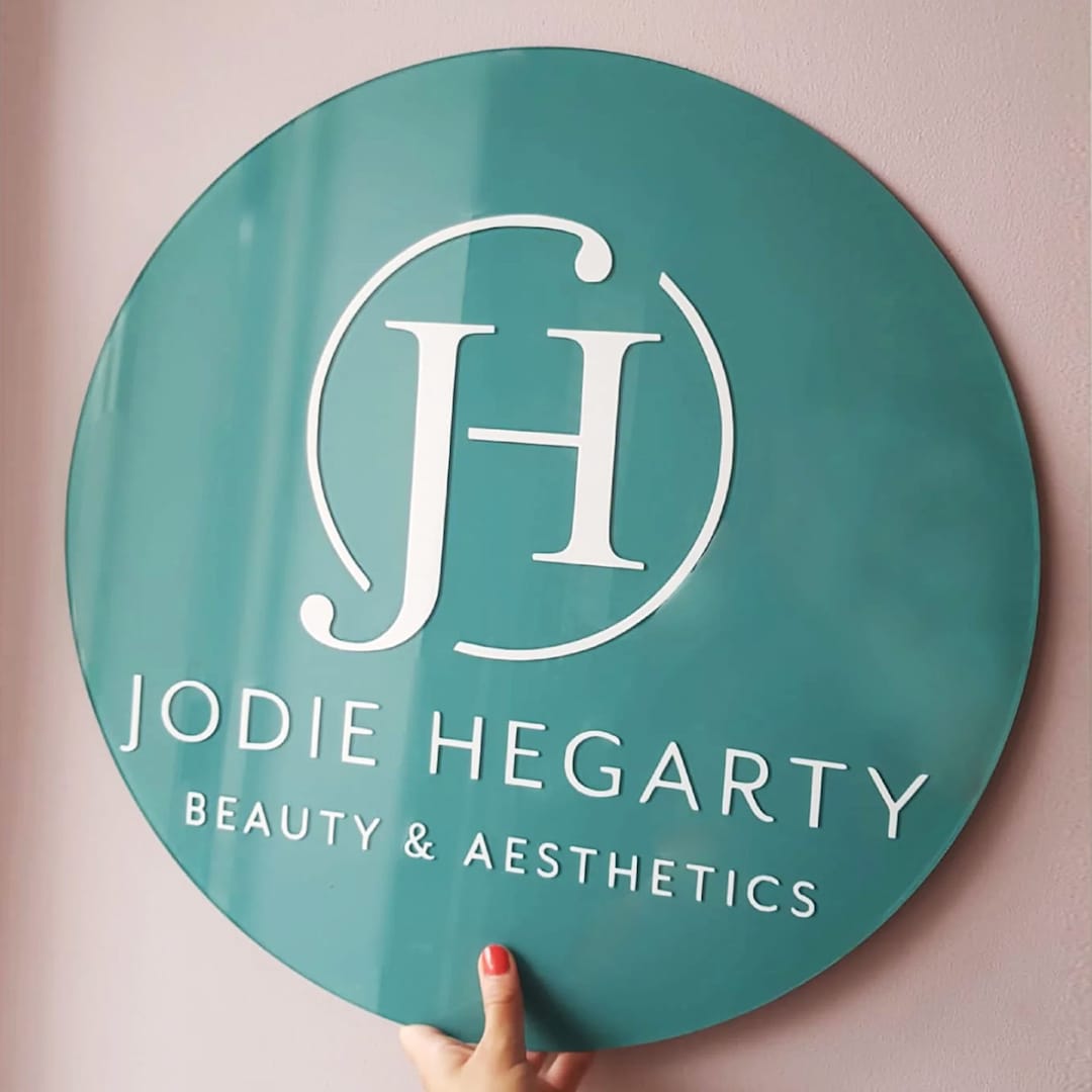 Custom Round Acrylic Logo Sign, Custom 3D Acrylic Business Sign, Round ...