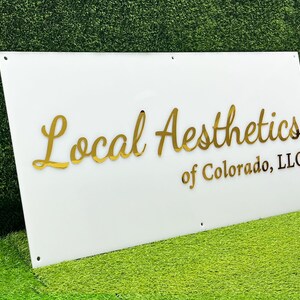 Custom 3D Acrylic Business Sign | Rectangular 3D Business Logo Sign ...
