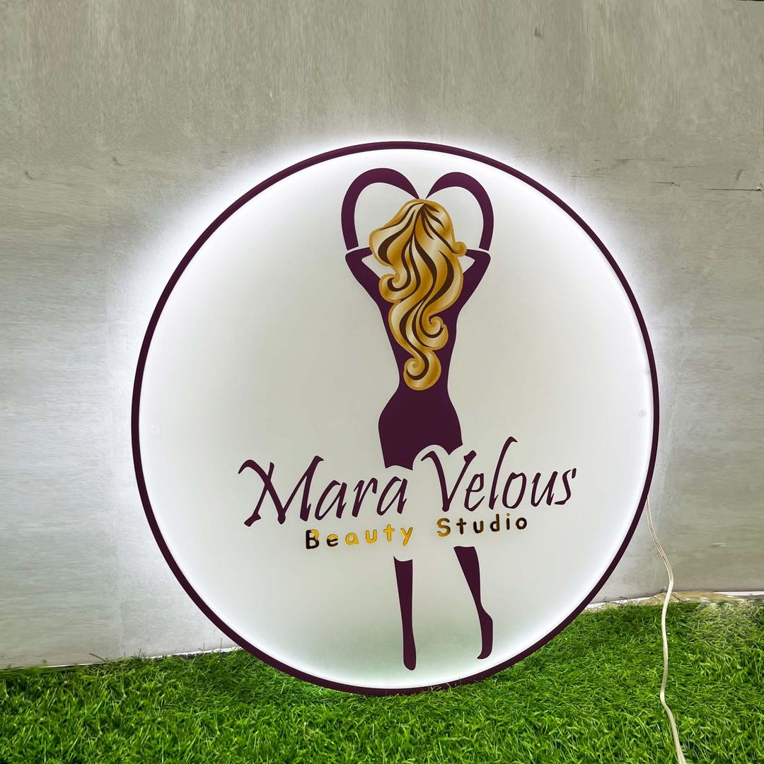 Custom Acrylic Backlit Salon Signs, Personalized Salon Decor, Custom ...