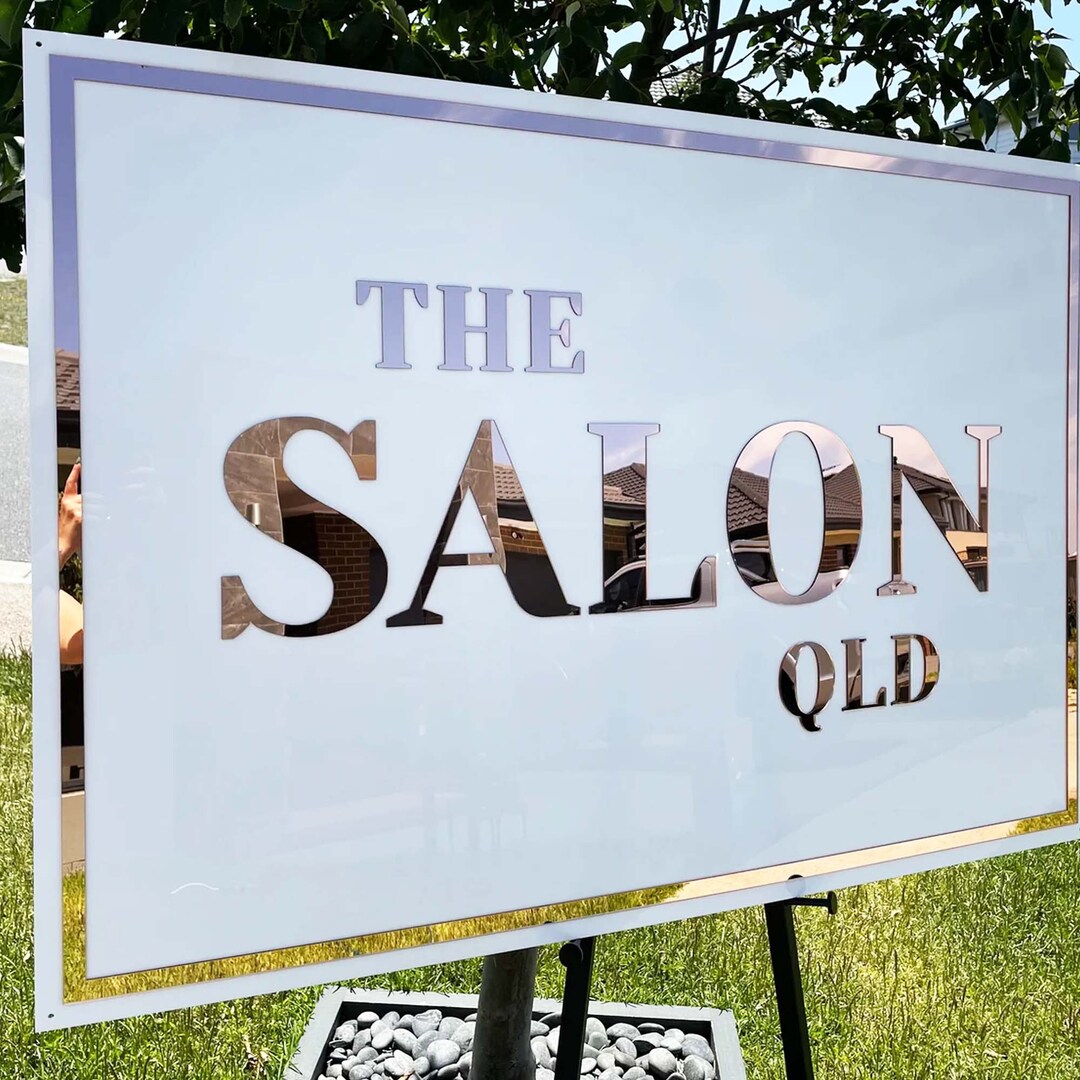 Custom 3D Acrylic Business Sign Rectangular 3D Business Logo Sign ...