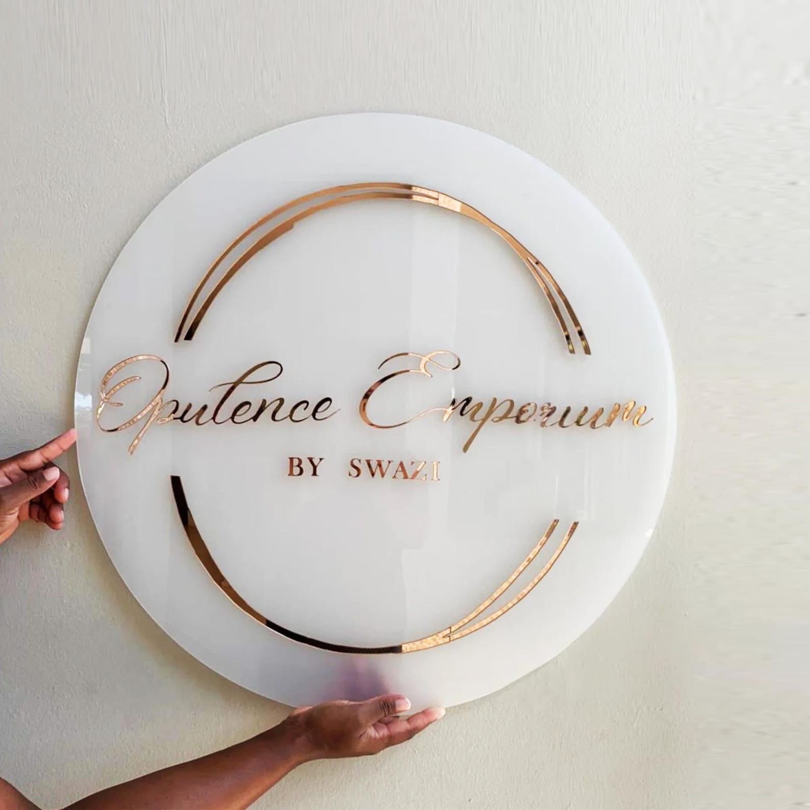 Custom Round Business Logo Sign, Office Acrylic Logo Sign, Custom 3D ...