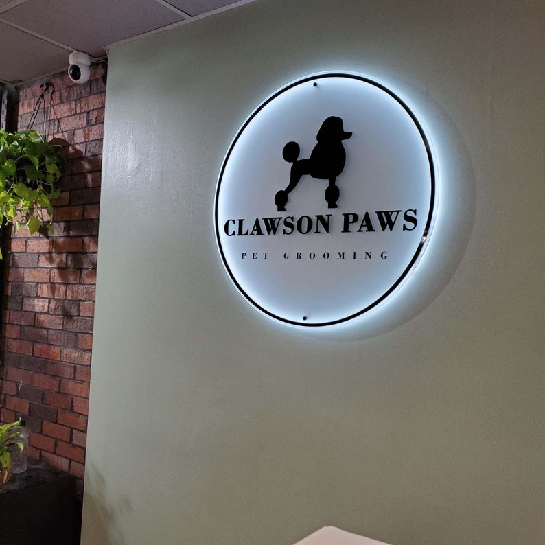 Custom Business Dog Grooming Salon Sign, Small Business 3D Signage ...