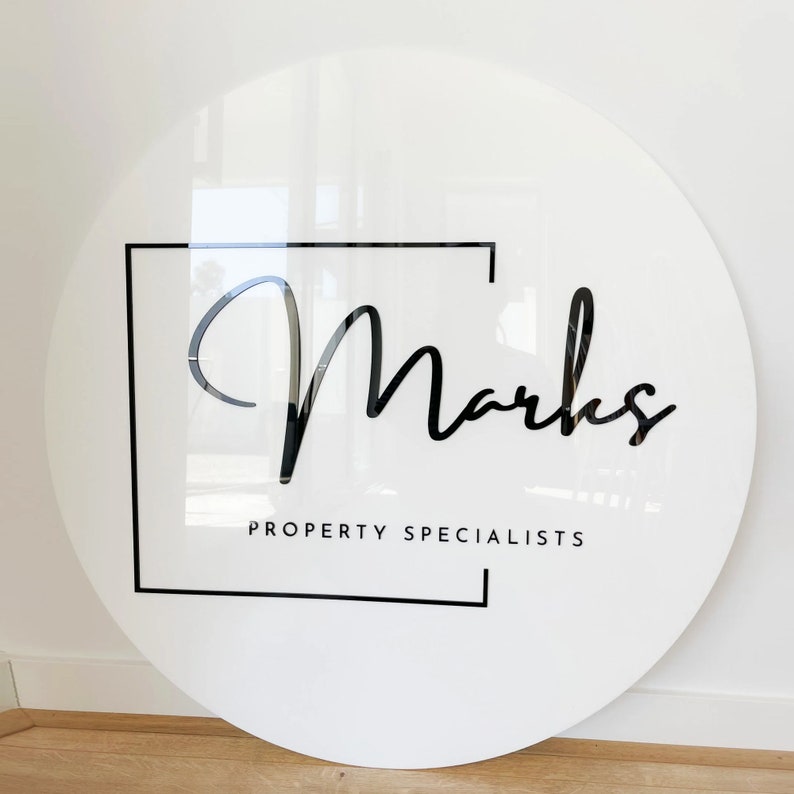 3D Custom Acrylic Business Sign Wall, Acrylic Name Custom Wall Sign ...