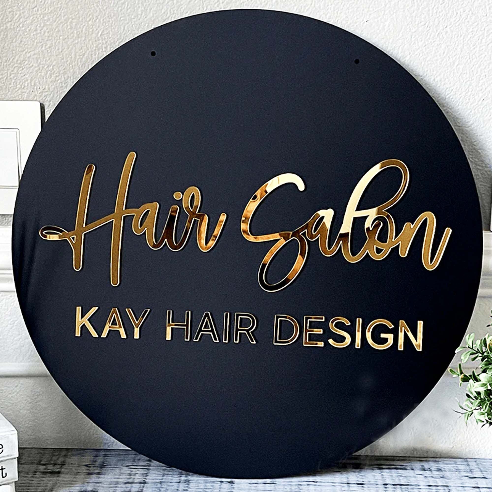 Custom Round Acrylic Logo Sign, Custom 3D Acrylic Business Sign, Round ...