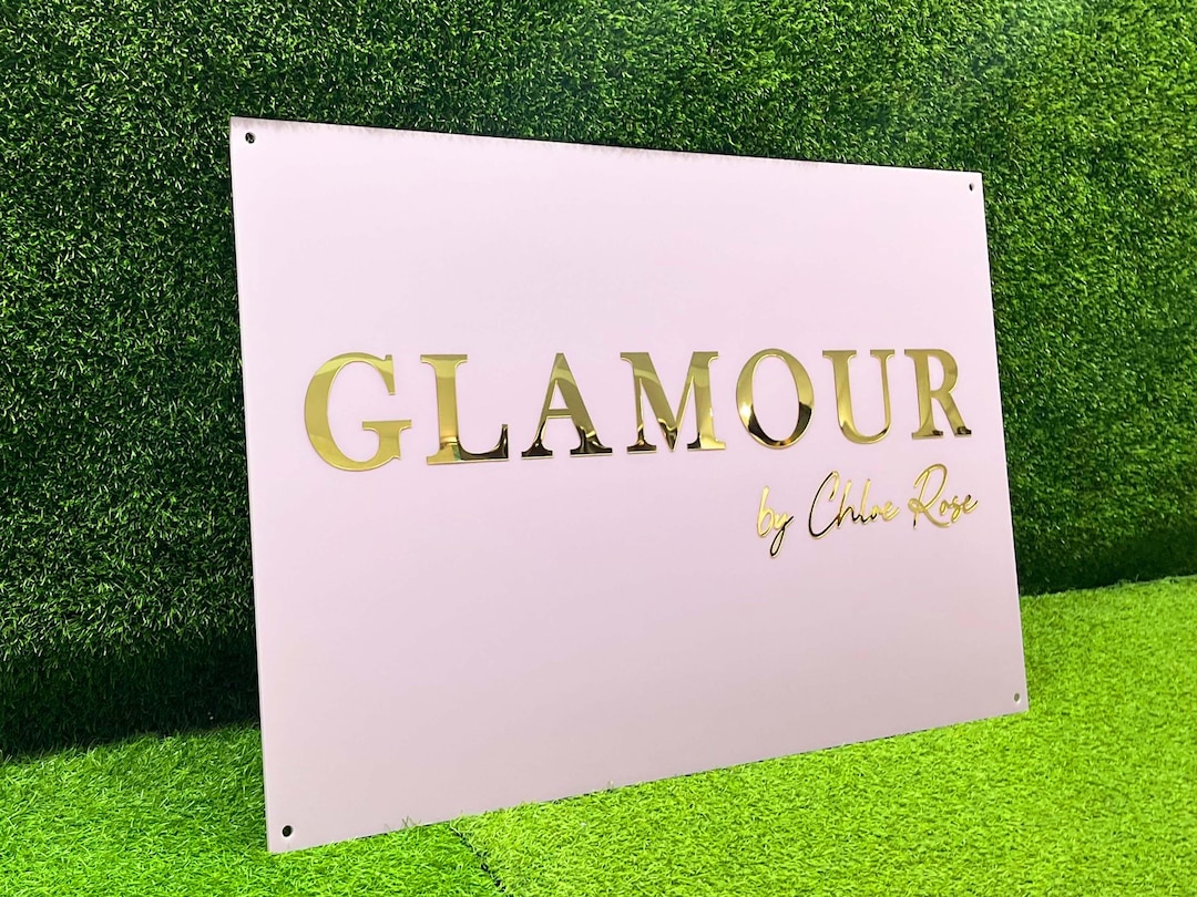 Custom 3D Acrylic Business Sign Rectangular 3D Business Logo Sign ...