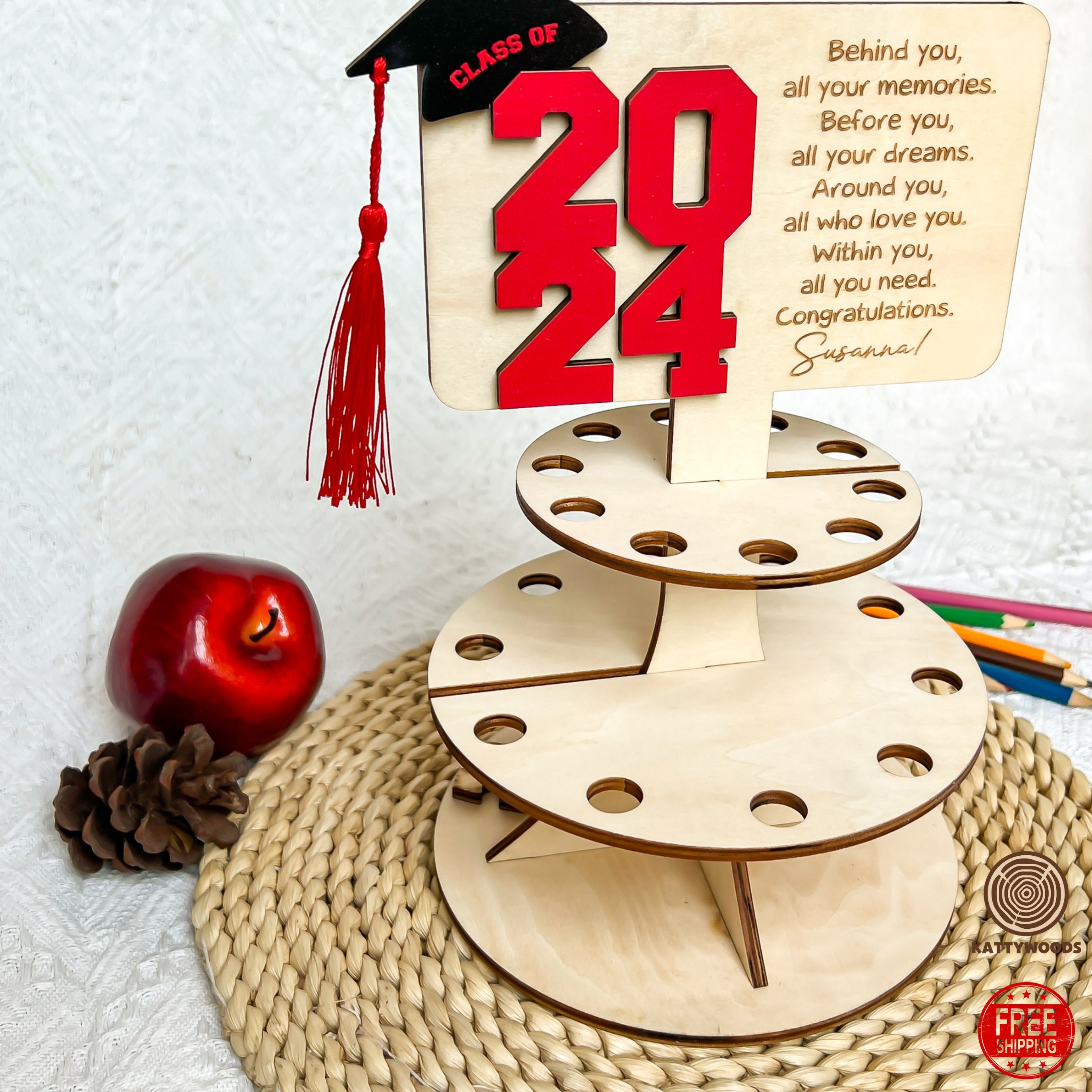 Personalized Graduation Money Tree Holder: Keepsake Gift - Etsy