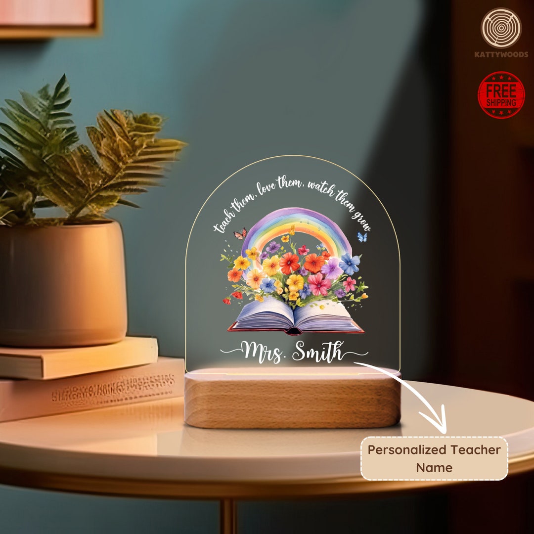 Teacher Desk Name Plate, Personalized Teacher Gifts, Teacher Desk Sign ...