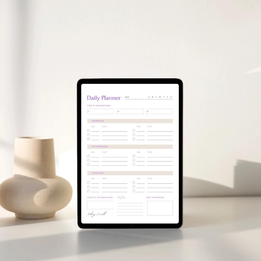 Daily Planner for iPad | Daily Planner for Focus | Modern Daily Planner ...