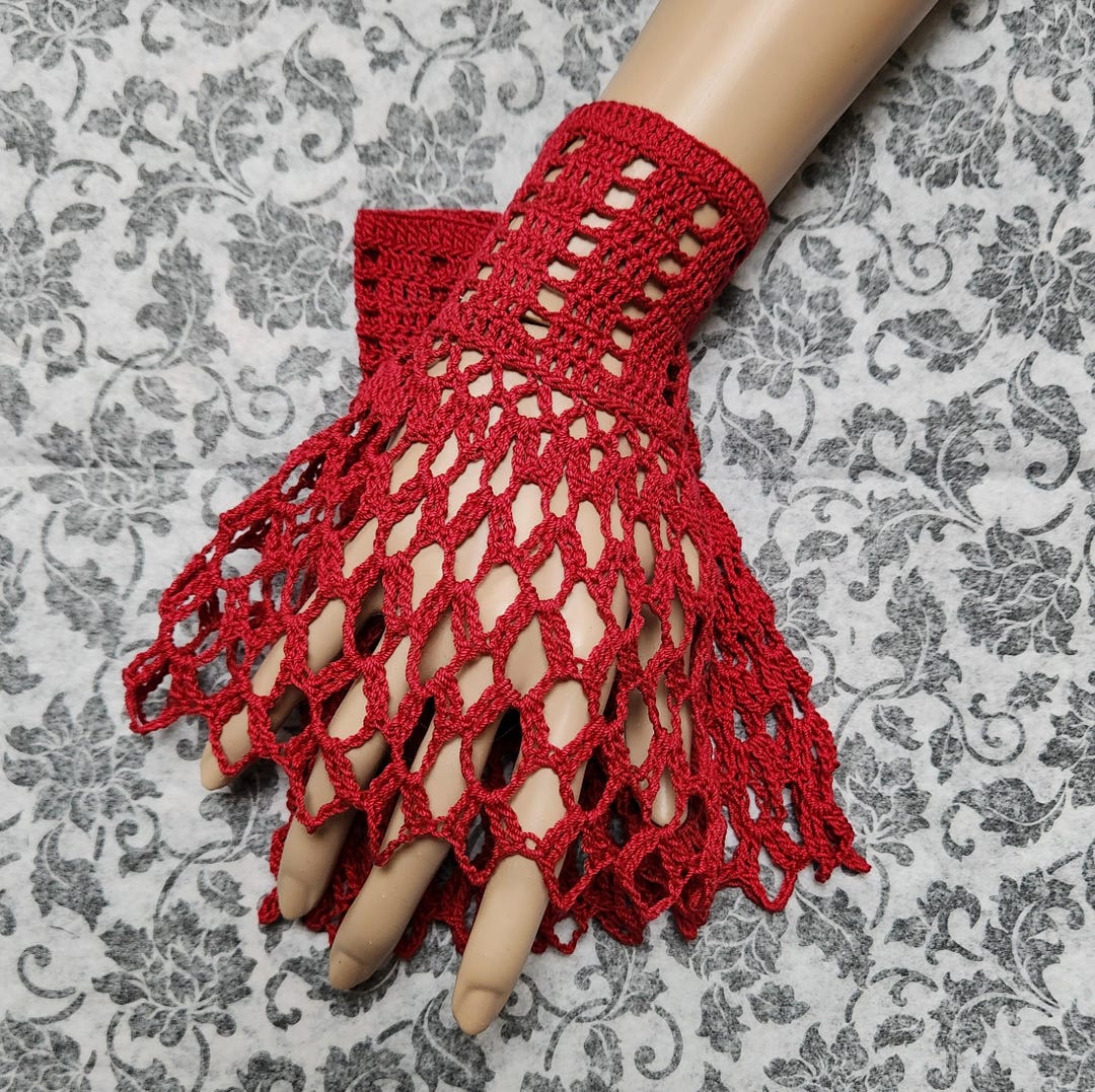 Victorian Steampunk Wrist Cuffs, Gothic Accessories, Bridal Lace Wrist ...